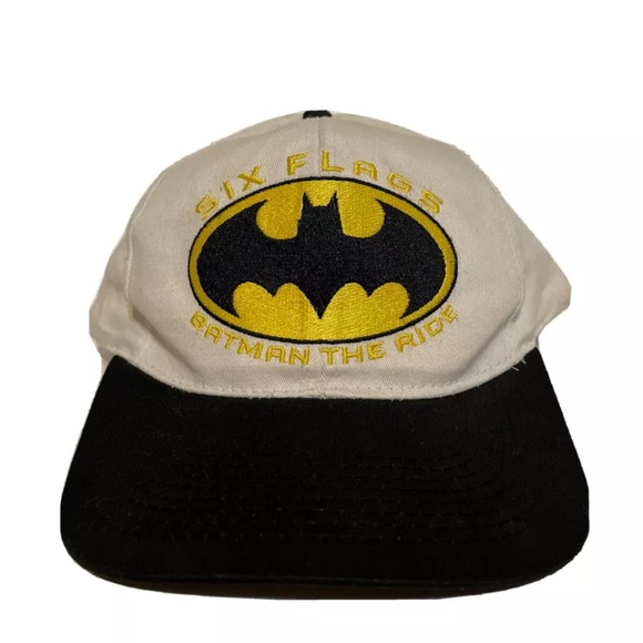 Six Flags | Accessories | Vintage Embroidered Batman The Ride Six Flags ...